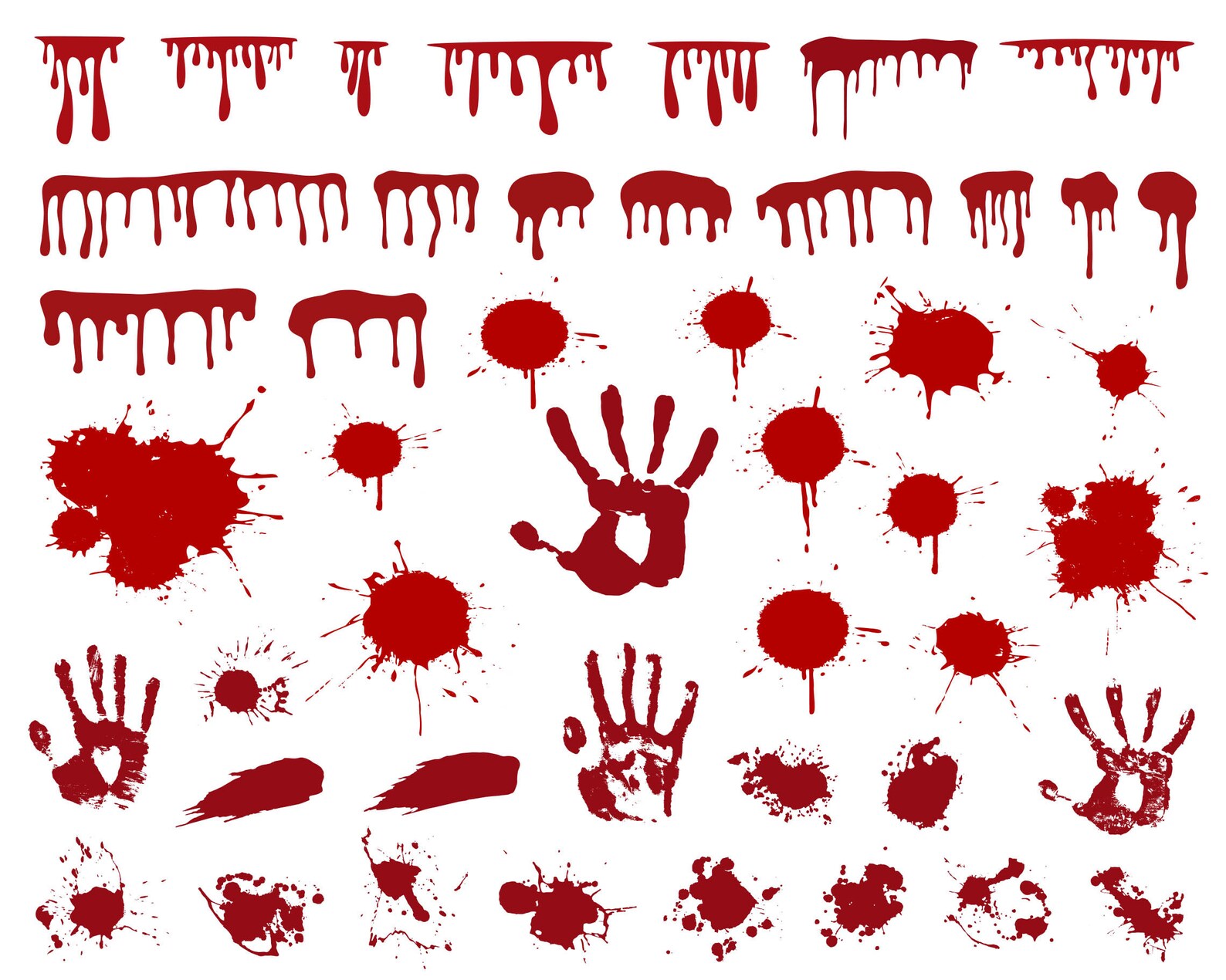 DRIPPING BORDERS SVG Blood Dripping Svg Bloody Hand Svg - Etsy