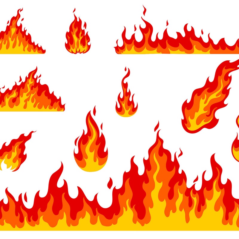Flames Svg - Etsy