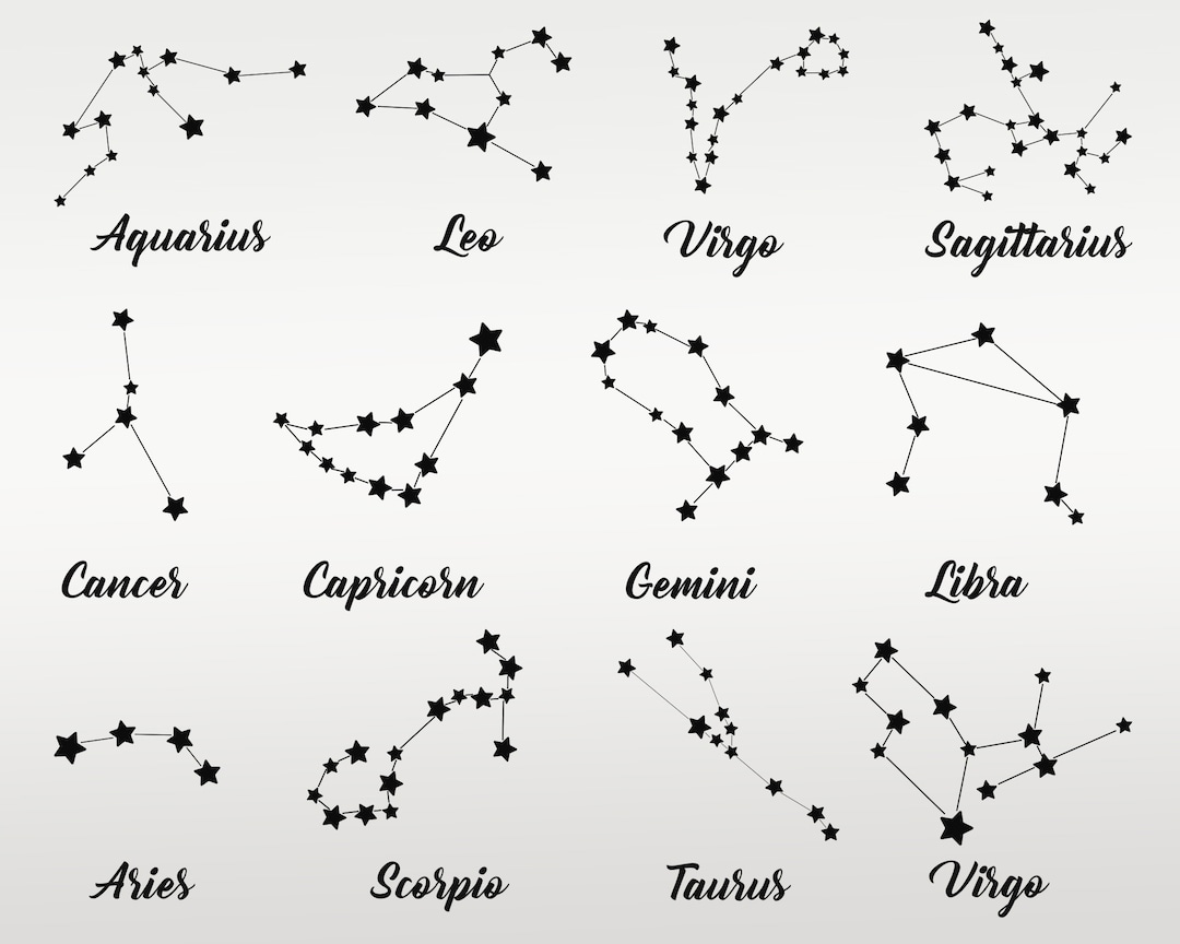 Constellation SVG Bundle Zodiac Constellations Svg Png - Etsy