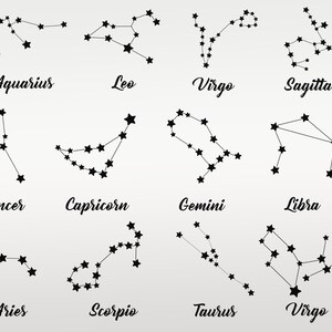 Constellation SVG Bundle Zodiac Constellations Svg (Instant Download ...