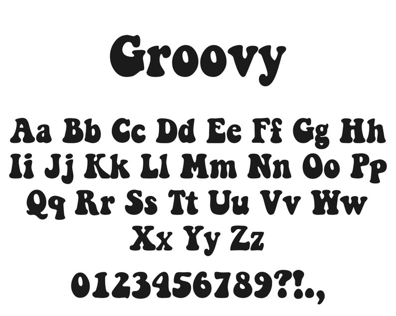 Groovy Font SVG Ttf Retro Alphabet Svg Vintage Font Svg - Etsy Israel