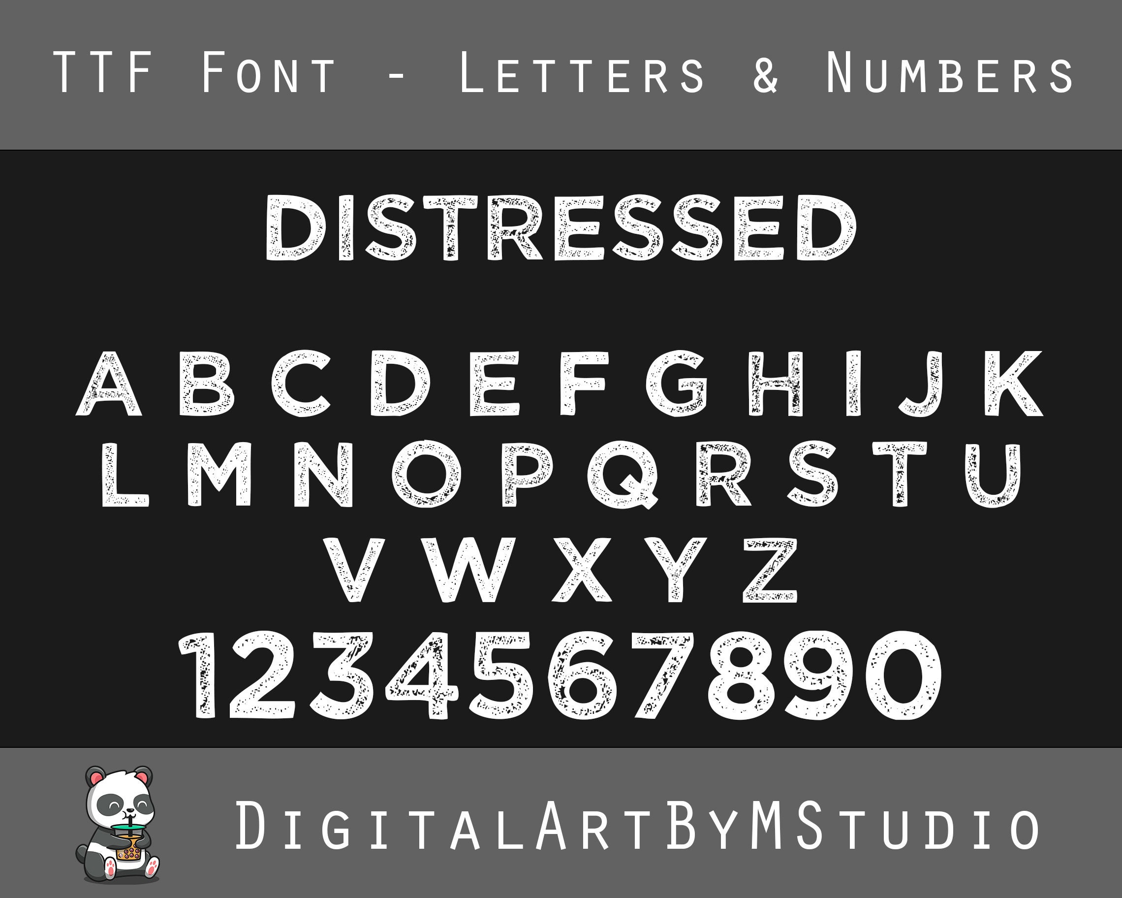 Distressed Font Svg