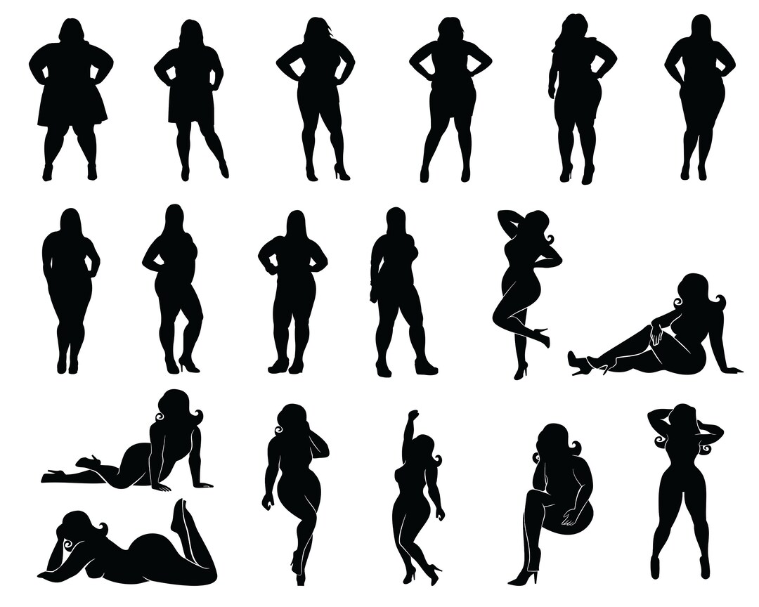 Plus Size Girls Svg Png Fashion Model Svg Curvy Body Svg Positivity Empowerment Cut Files
