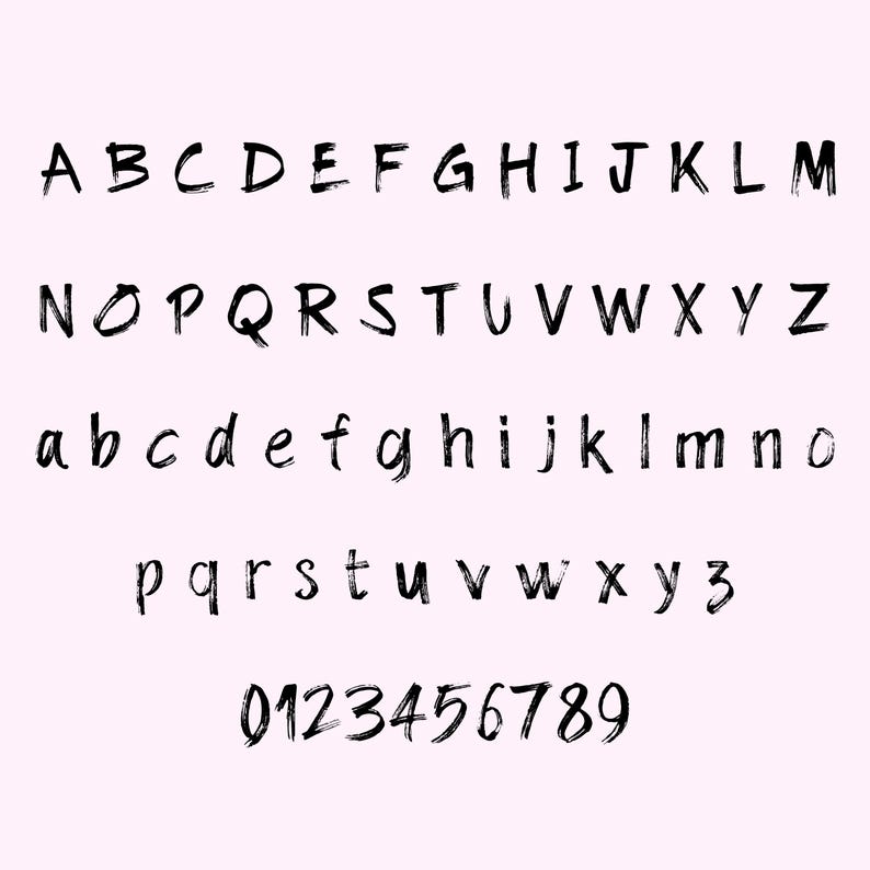 Rowdy Brush Font Otf, Svg, Png - Alphabet Svg, Brush, Paint Brush Font ...
