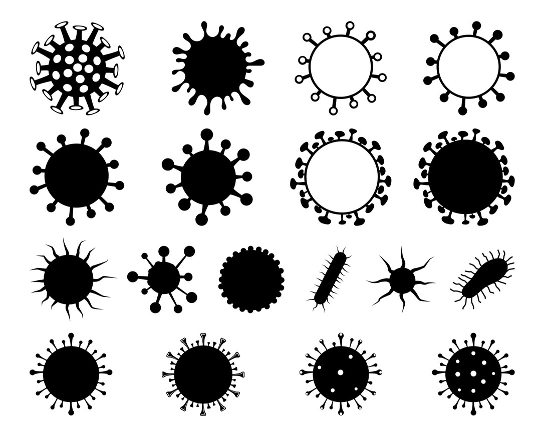 Virus SVG Bundle, PNG - Microbe Svg, Infection Svg, Bacteria Svg ...