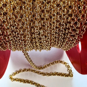 3mm Gold Plate Rolo Chain. - Etsy