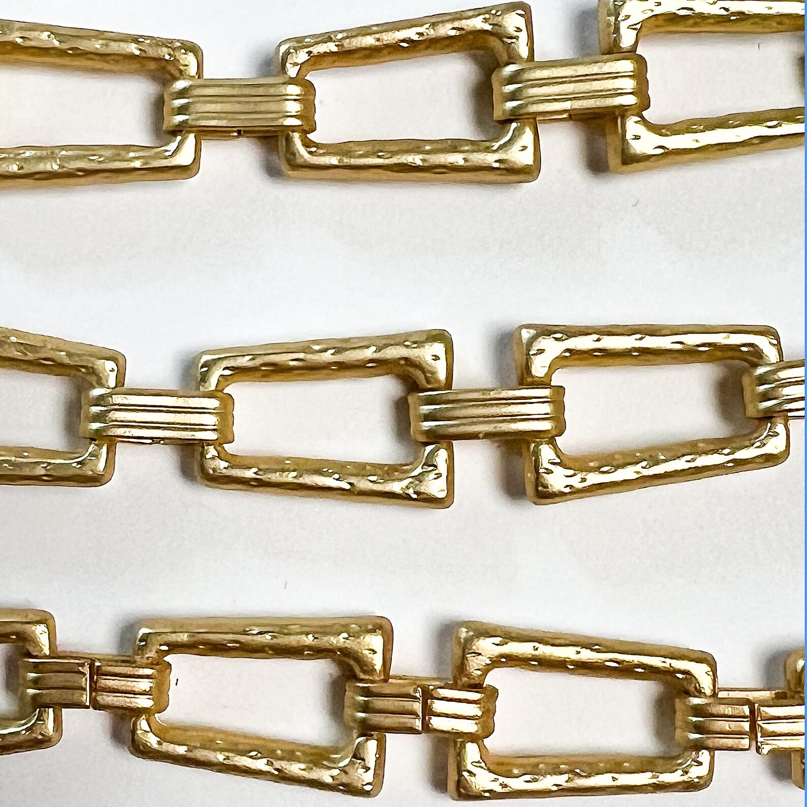 Matte Gold Chain, Gallery Chain. Book Chain, Trapezoid Chain, Textured ...