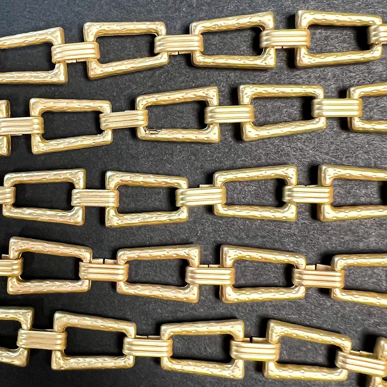 Matte Gold Chain, Gallery Chain. Book Chain, Trapezoid Chain, Textured ...