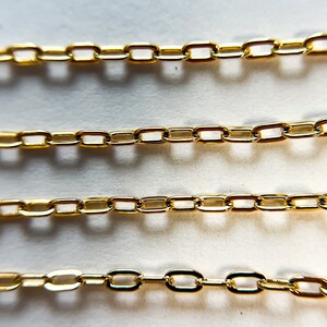 18kt Gold Plate Mini Paperclip Pendant Chain 2.5mm X 2mm - Etsy