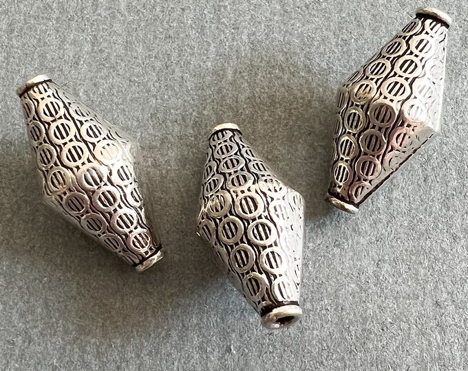 Bali Silver Beads, Sterling Silver Marquise Focal Bead, 17 X 10 Mm - 1 ...