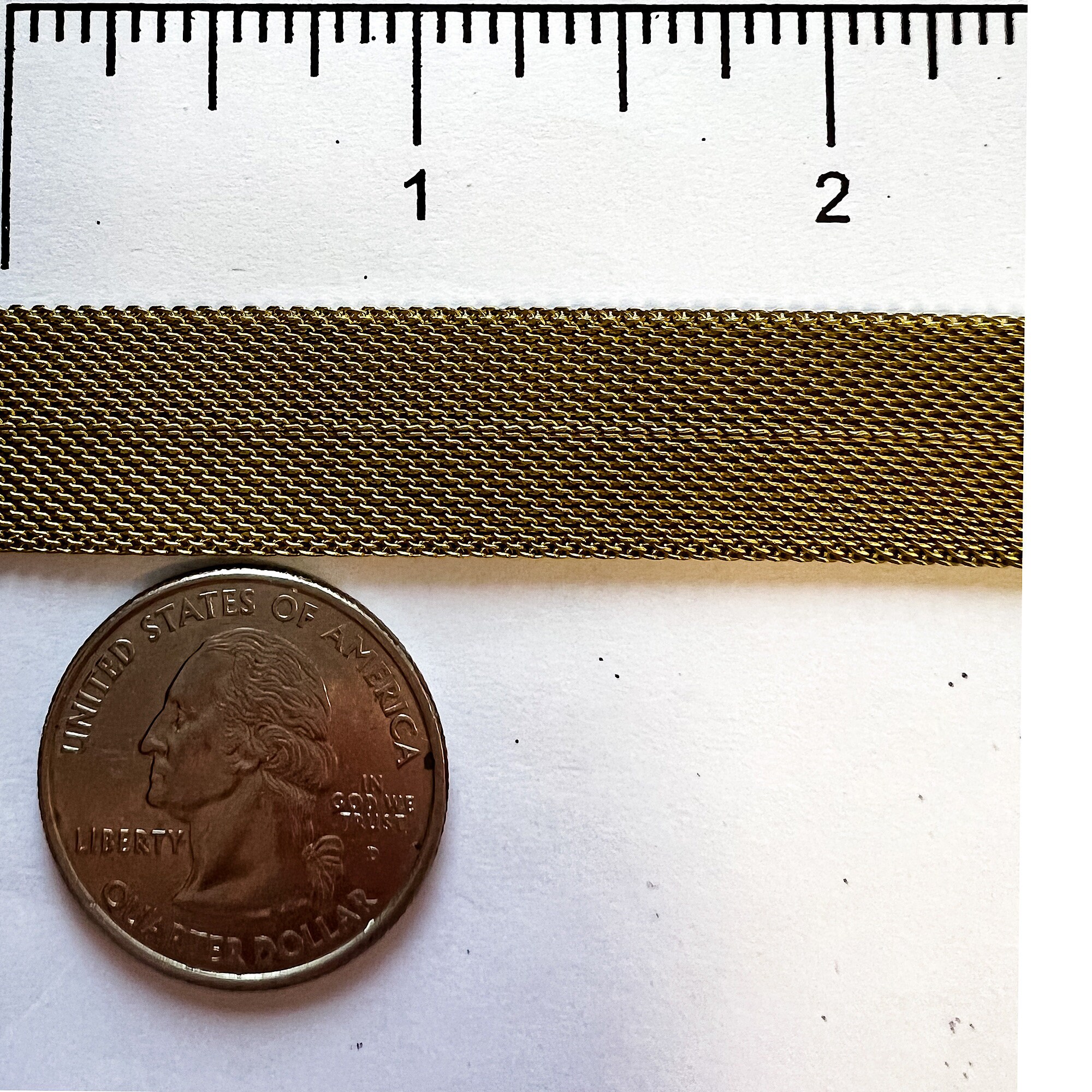 Vintage Antique Gold Plate Mesh Ribbon Chain 15mm - Etsy