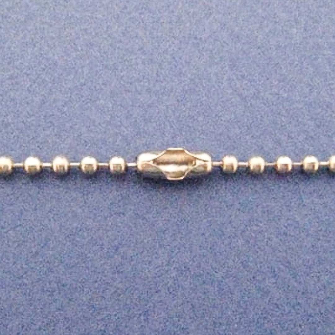 Military Ball Chain Stainless Steel Necklace, Dog Tag Chain, Military ...