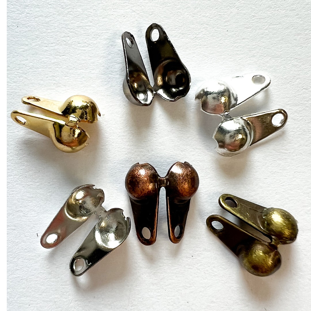 3.2mm Ball Chain Tip Connectors, Ball Chain Covers - 72 Pieces - Brass ...
