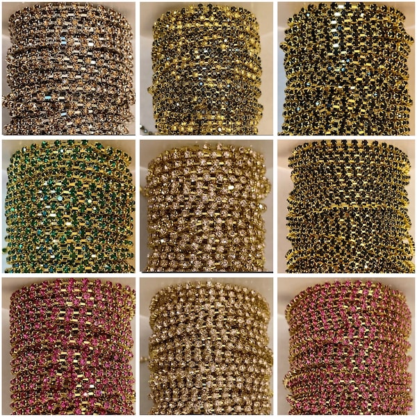 Rhinestone Cup Chain - Etsy