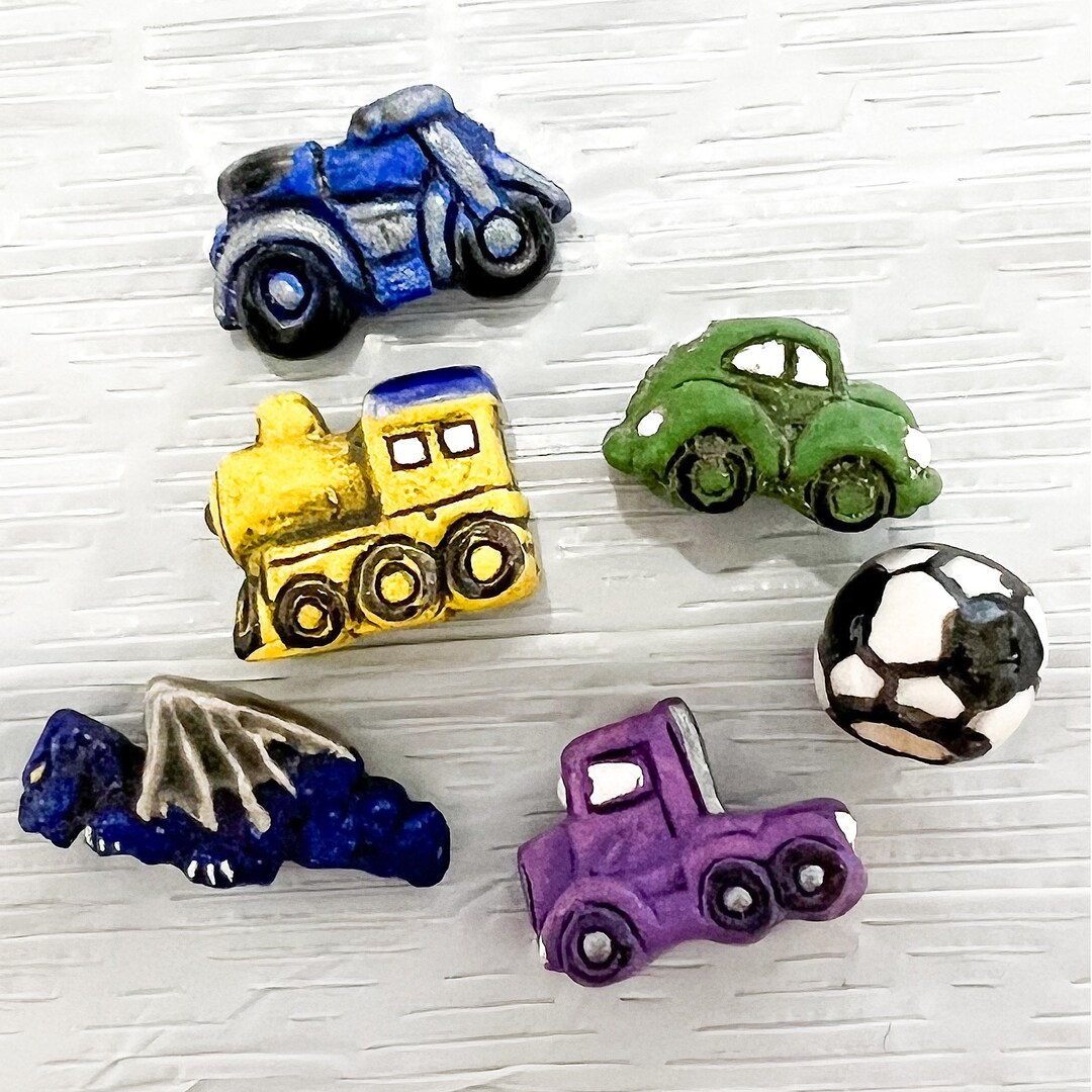Clay Beads, Ceramic Beads, Car Beads, Vehicle Beads, Motorcycle Beads ...