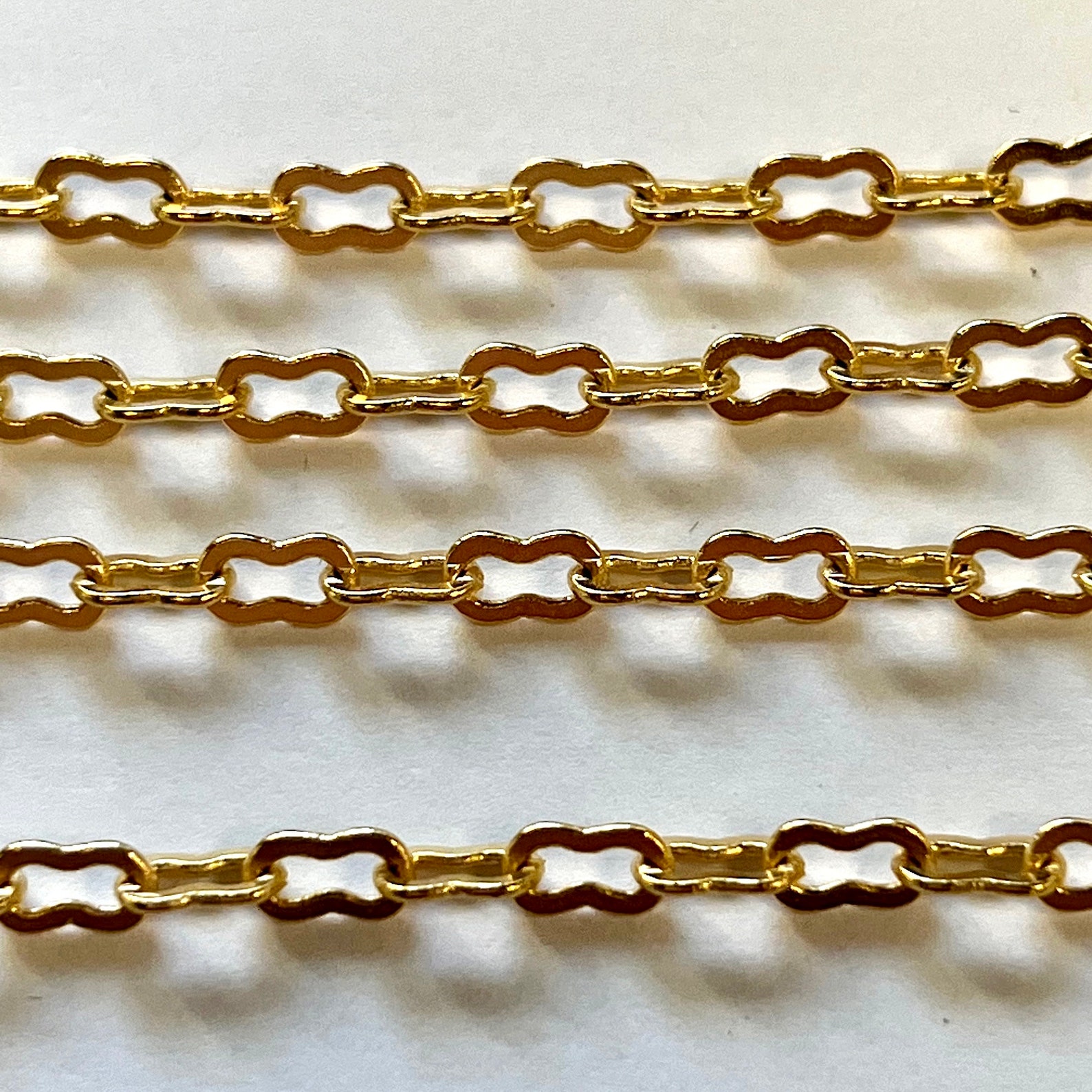 18kt Gold Plate Keyhole Chain, CH483EG, Necklace Chain - Etsy