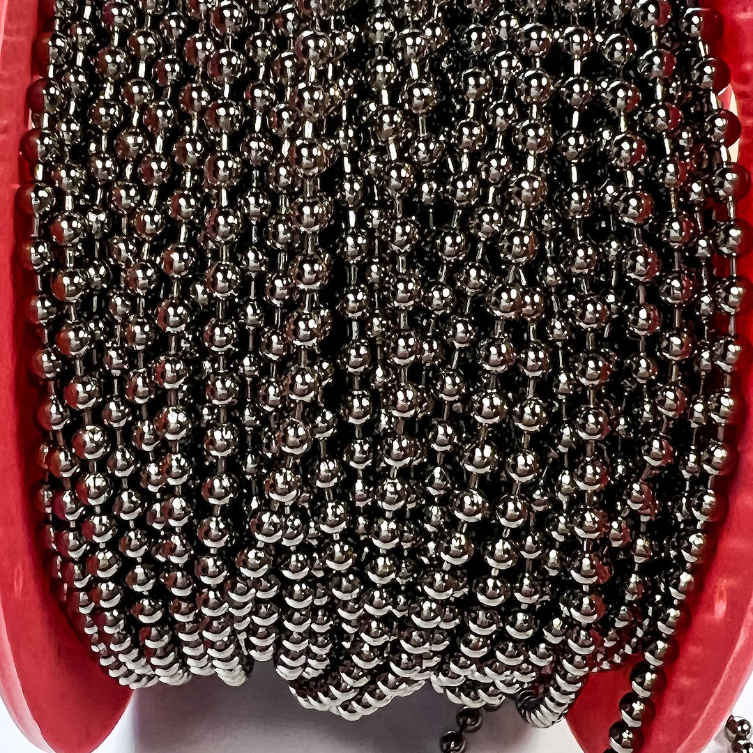 3.2mm Gunmetal Ball Chain, Bulk Chain, Chain by Foot, Bulk Chain ...