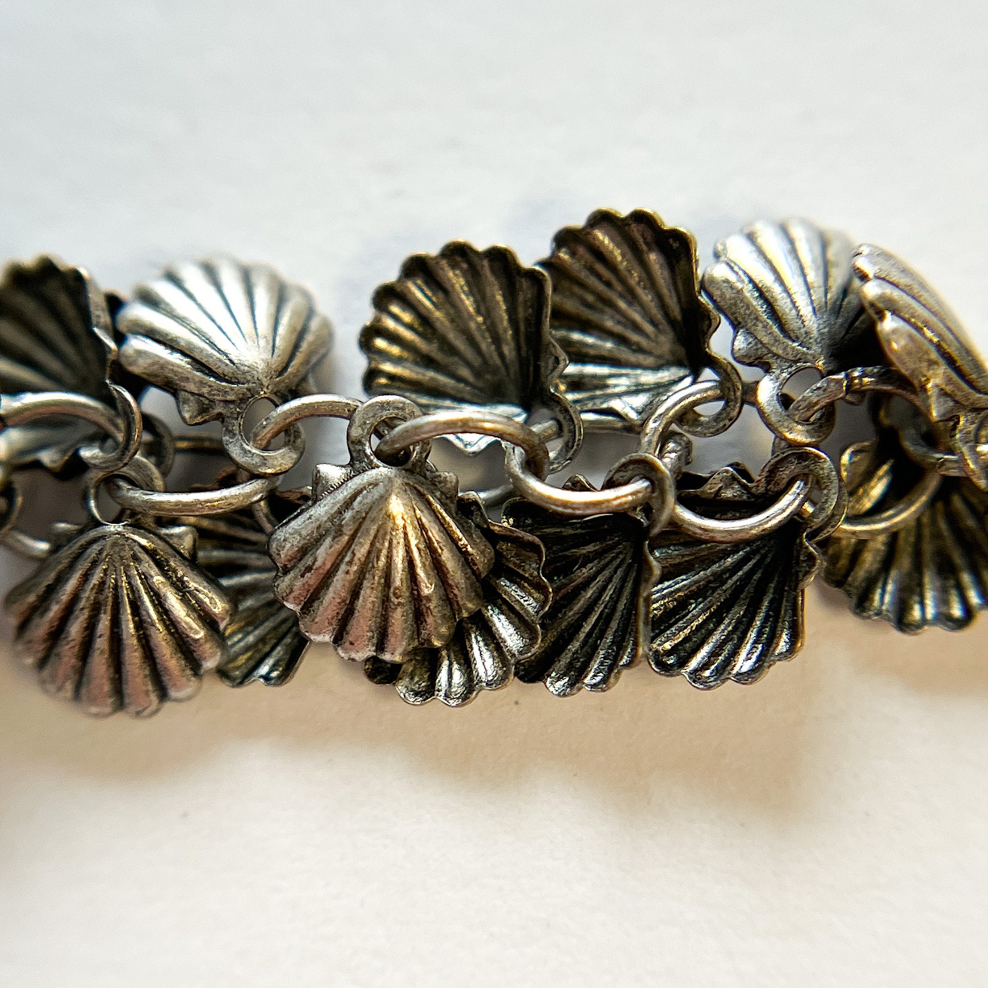 Antique Silver Plate Sea Shells Chain - Etsy