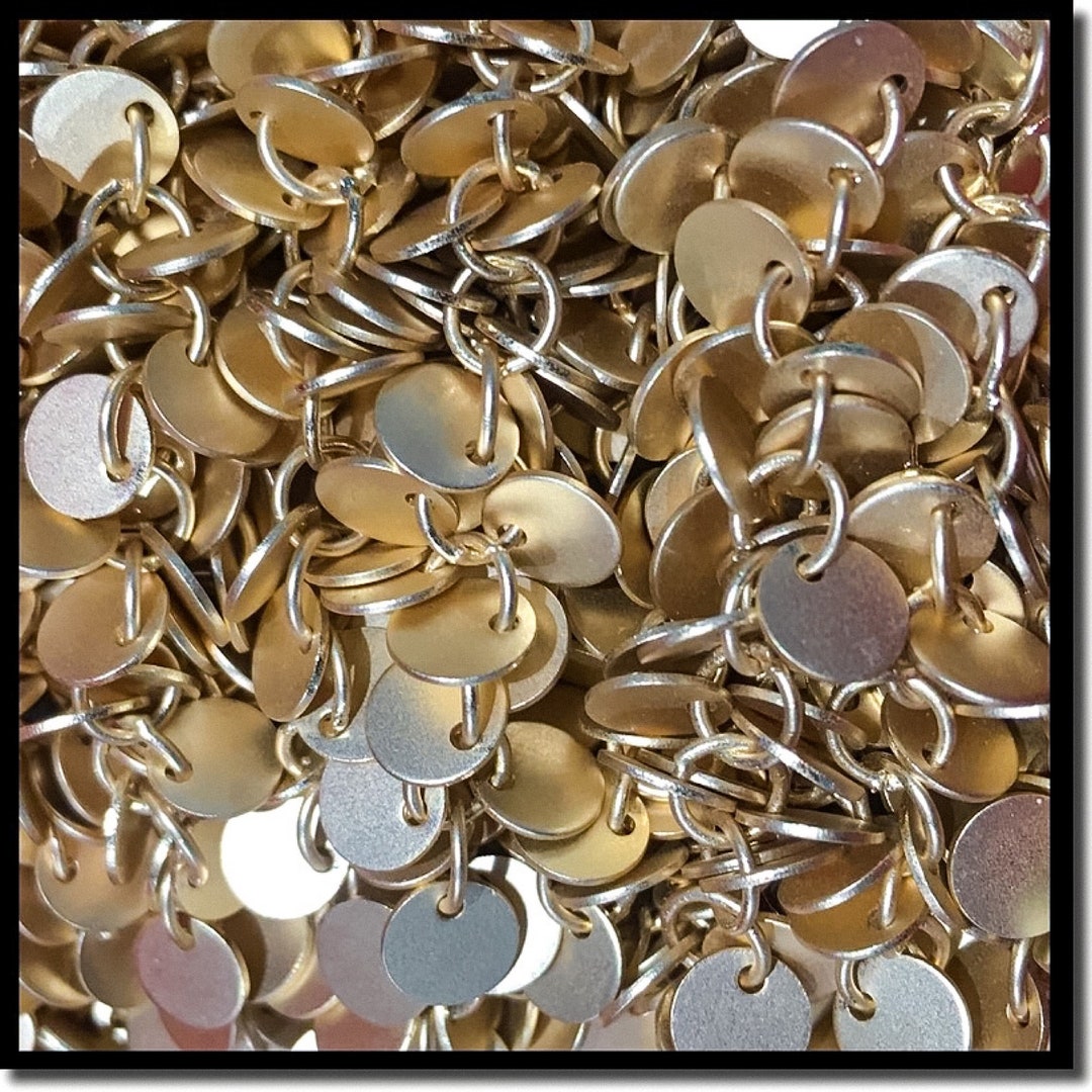 Matte Gold Plate Dancing Coin Chain, CH563EMG - Etsy