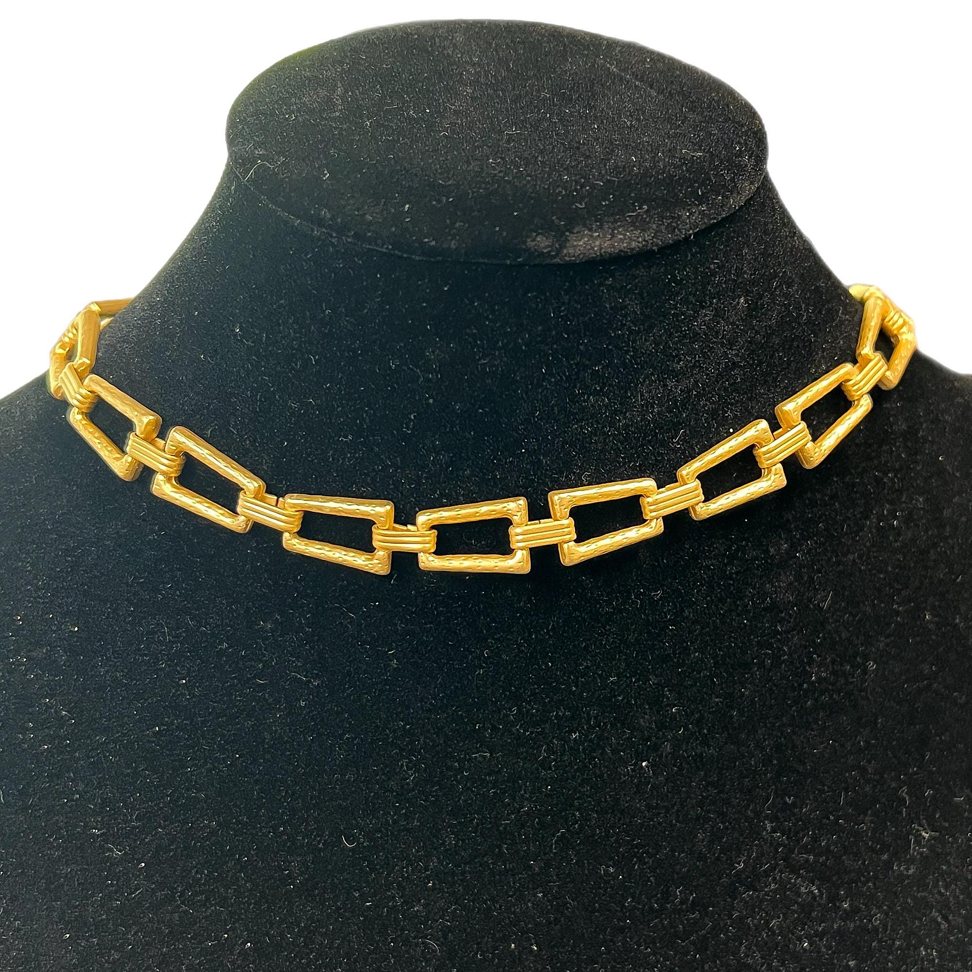 Matte Gold Chain, Gallery Chain. Book Chain, Trapezoid Chain, Textured ...