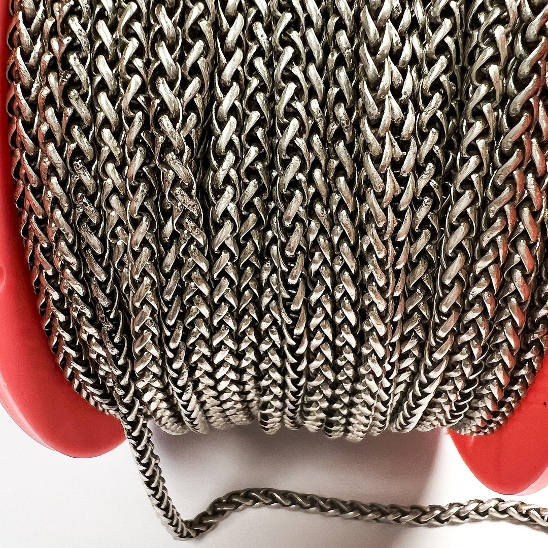 Antique Silver Small Wheat Chain 3mm, CH579EAS, Wholesale Chain, Chain ...