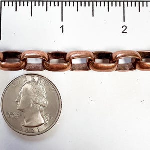 Antique Copper Oval Rolo Jewelry Chain, CH622EAC, 12mm X 8.8mm, Large ...