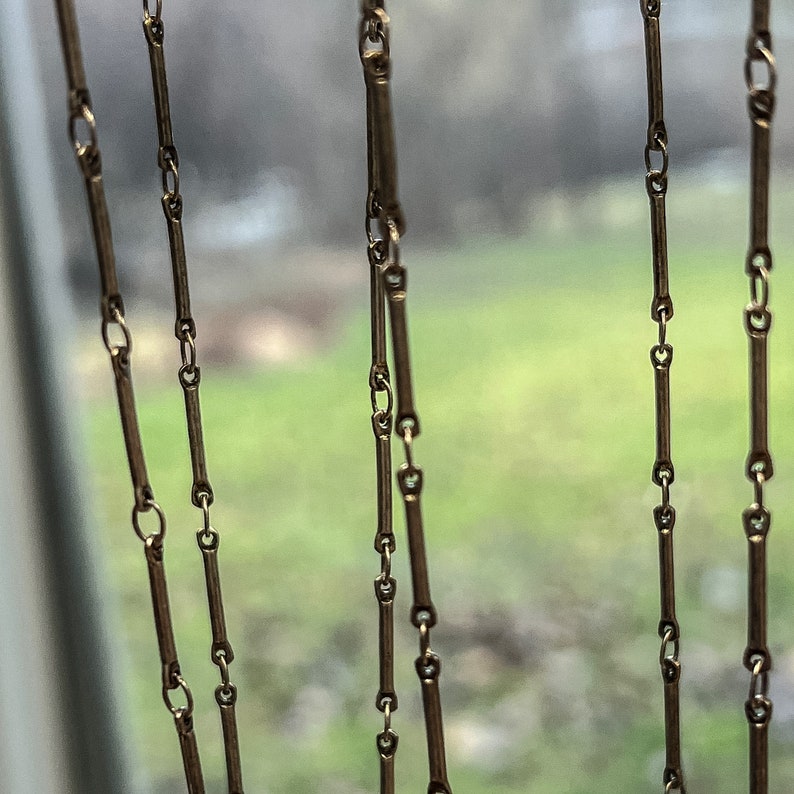 Antique Silver Plate Bar Chain - Etsy