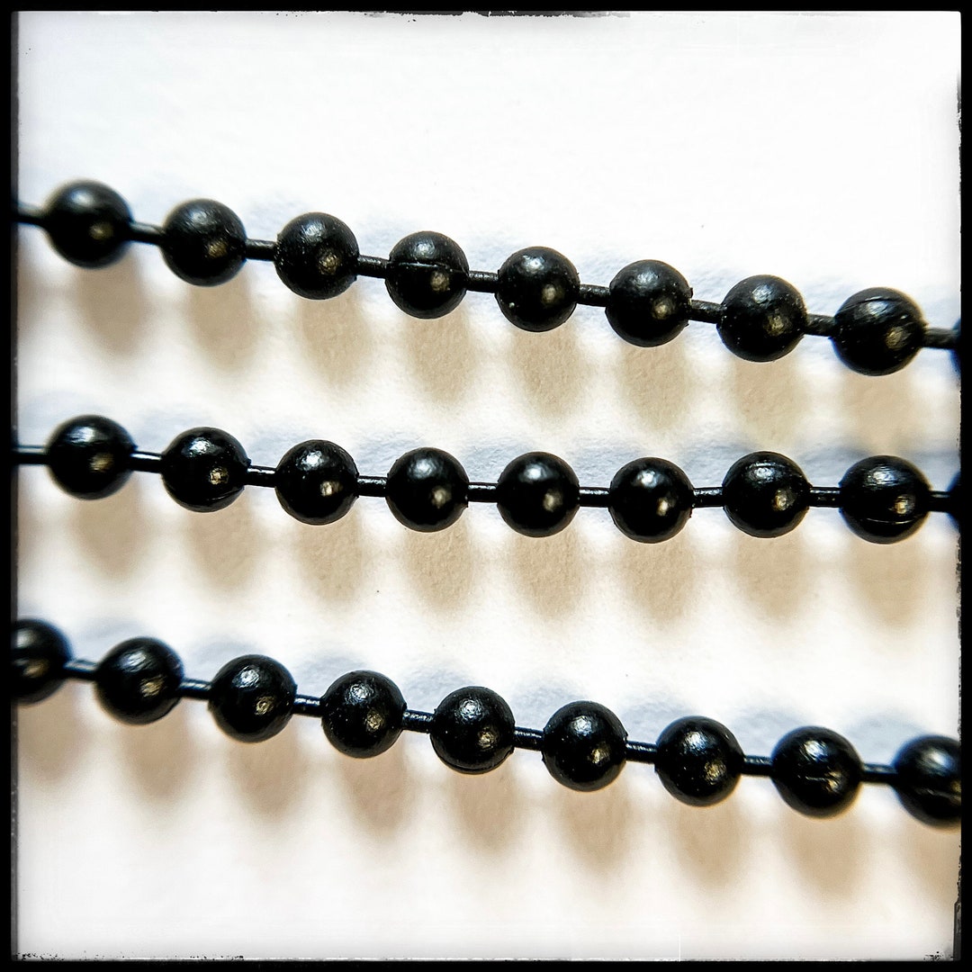 3.2mm Black Ball Chain - Etsy