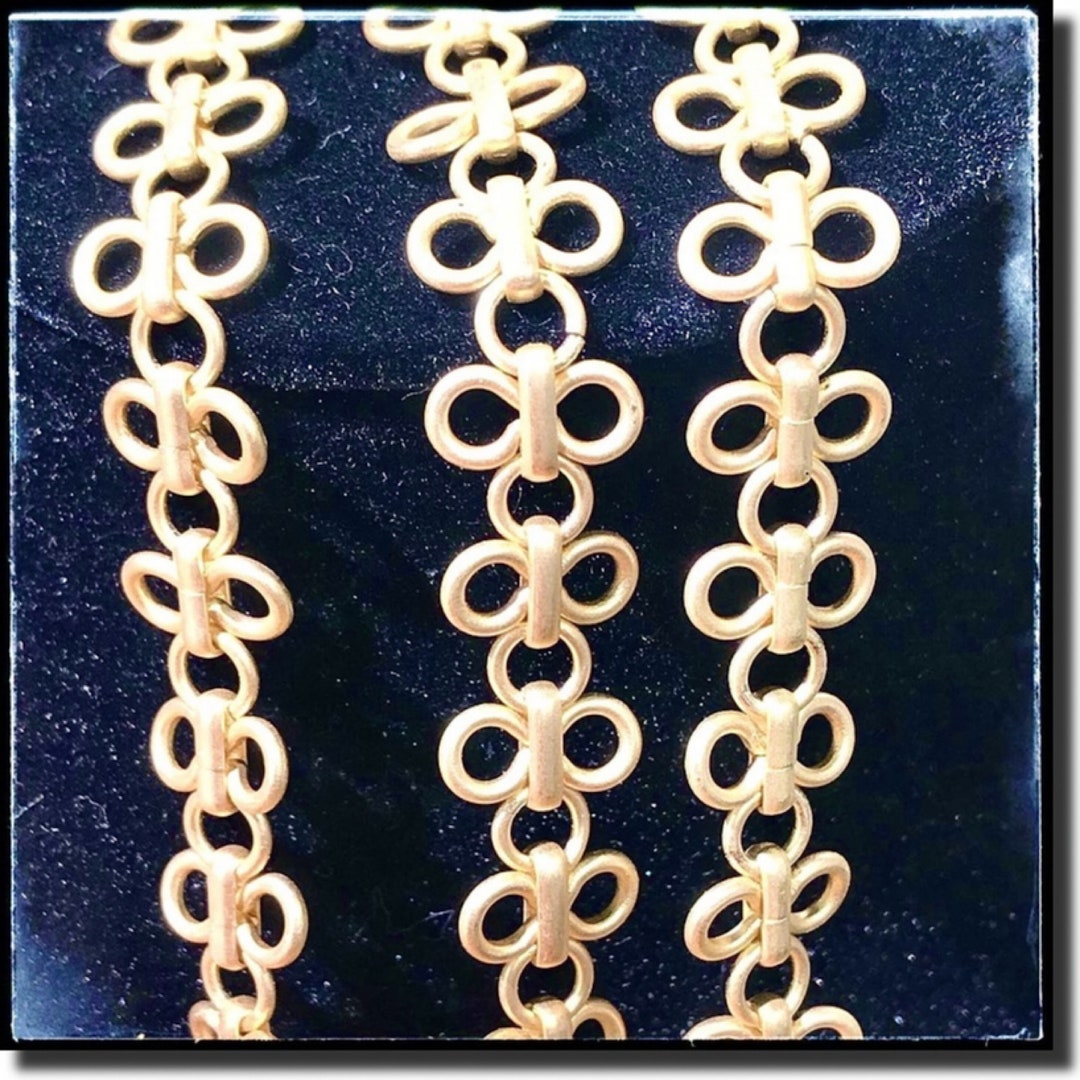 Matte Gold Plate Jewelry Chain - Etsy