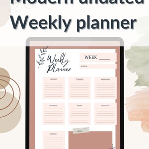 Undated Digital Weekly Planner Printable Insert - Etsy