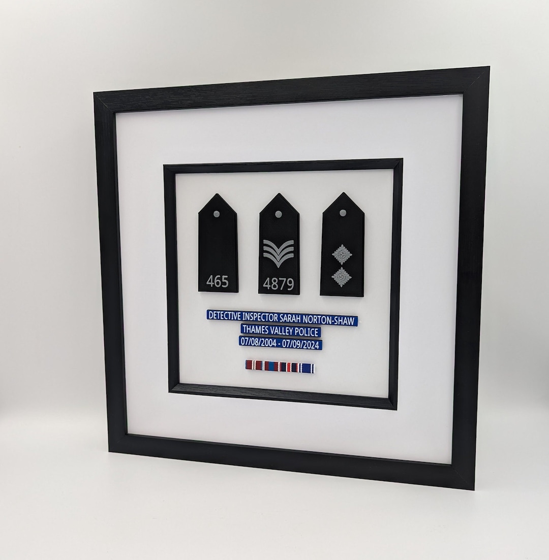 Police Presentation Frame | New Constable Gift | Medal Bar Bespoke ...