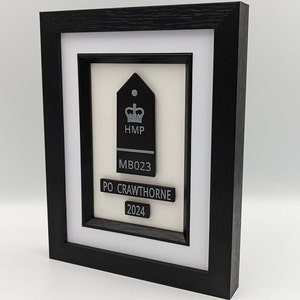 Prison Service Presentation Frame | 3D PO Shadow Box | Prison Officer ...