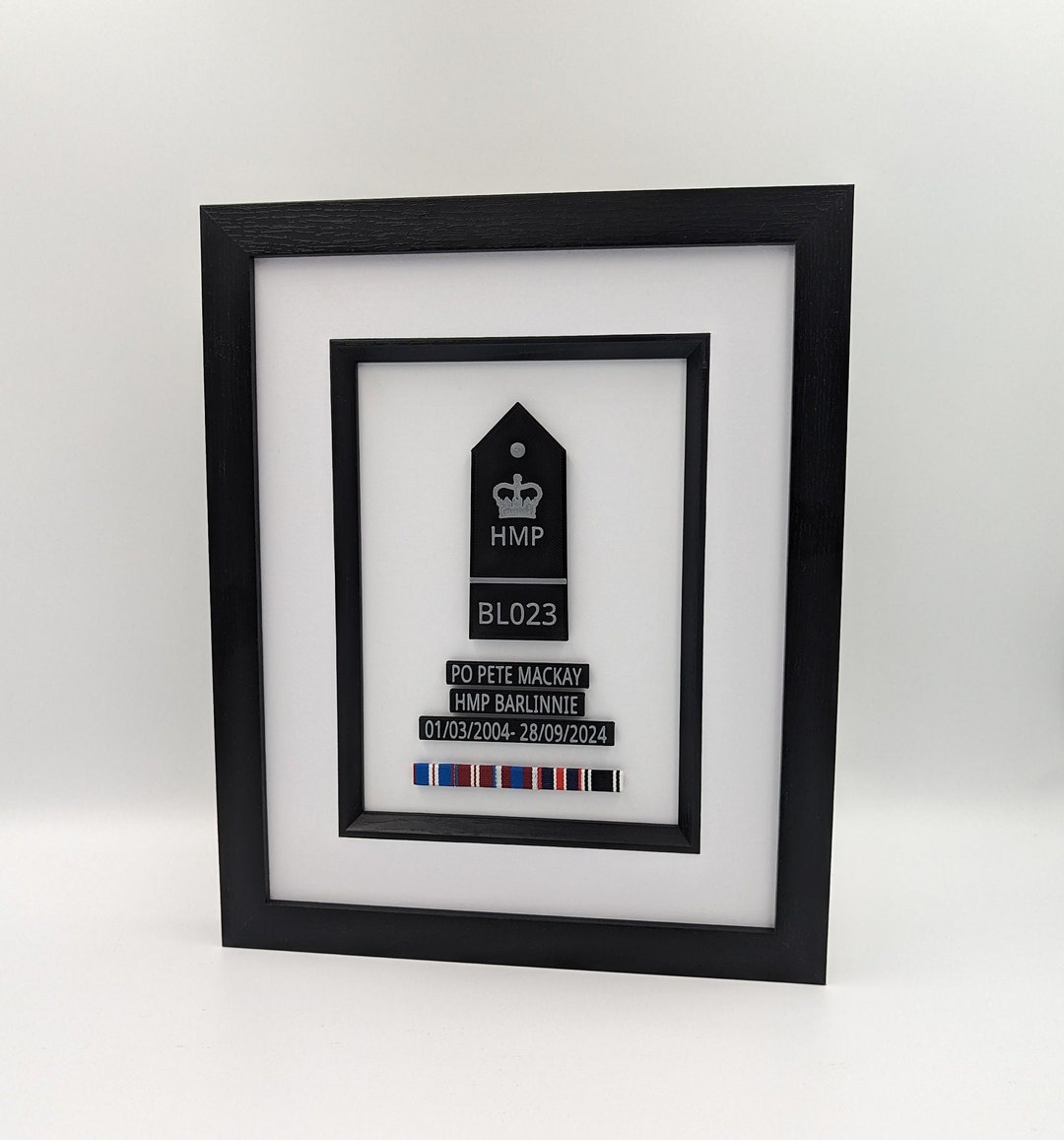Prison Officer Presentation Frame New Prison Officer Gift Medal Bar ...