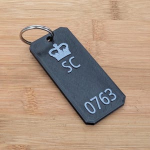 Personalised Police Officer Key Ring/bag Tag Gift With Silver Split ...