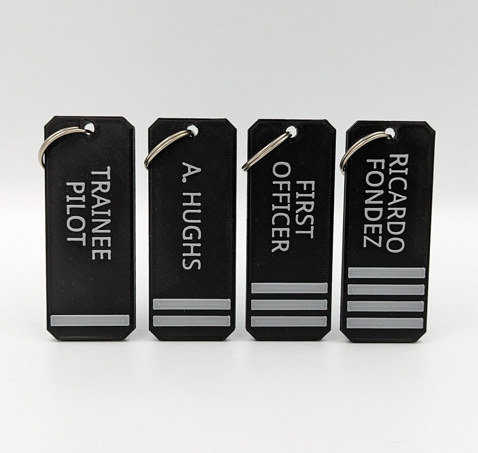 Personalised Pilot Keyring – 3D Printed Luggage Tag - Aviation Gift ...