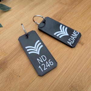 Personalised Police Officer Key Ring/bag Tag Gift With Silver Split ...