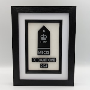 Prison Service Presentation Frame | 3D PO Shadow Box | Prison Officer ...