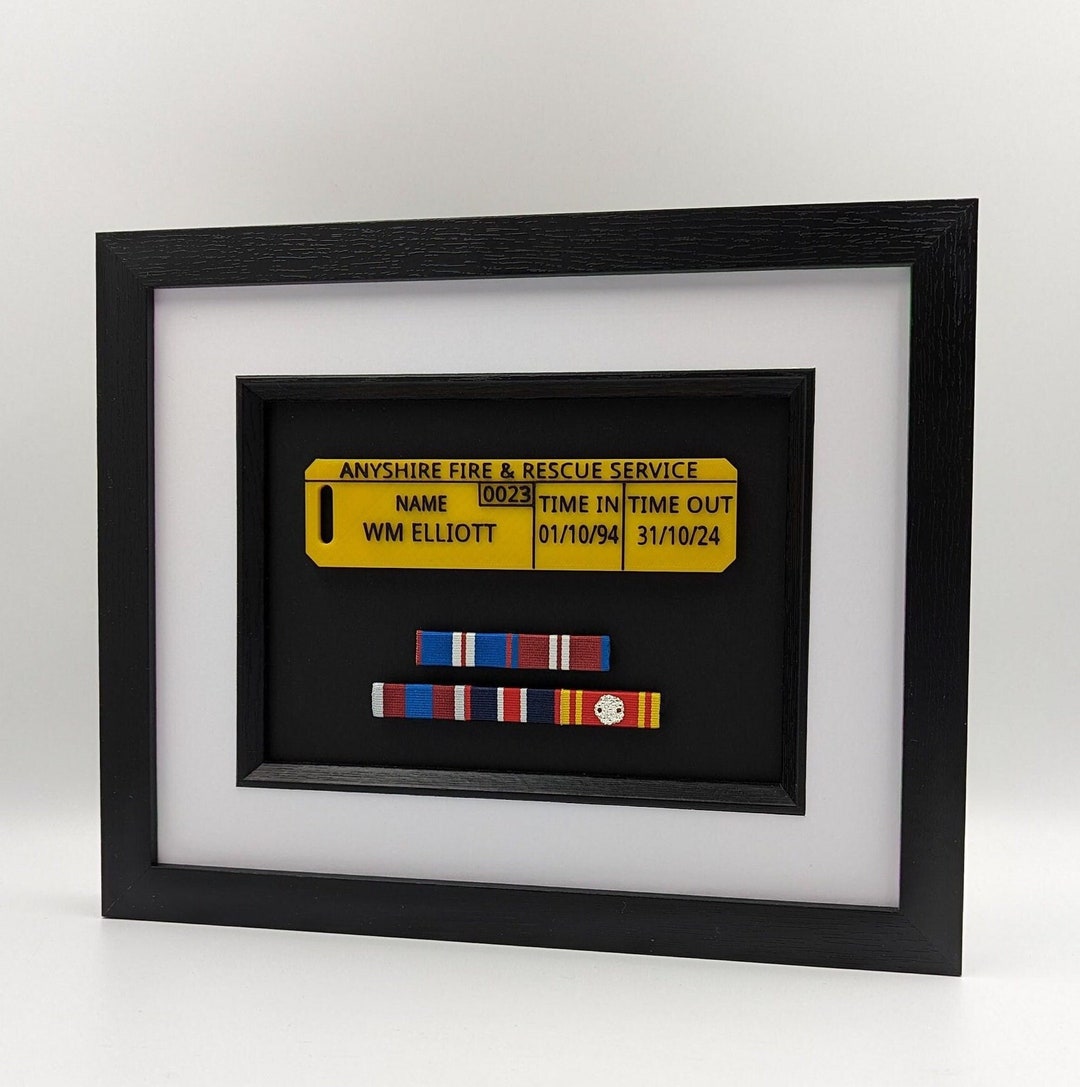 Fire Service Presentation Framed Gift | Fire Officer Personalised ...