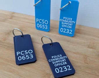 Personalised Police Officer Key Ring/bag Tag - Etsy UK