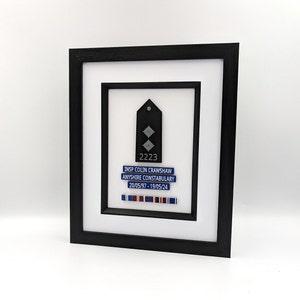 Police Presentation Frame | New Constable Gift | Medal Bar Bespoke ...