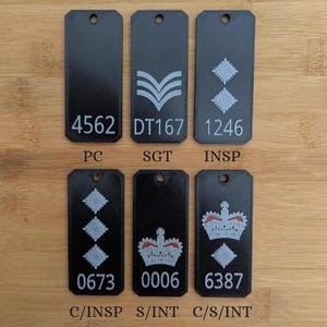 Personalised Police Officer Key Ring/bag Tag Gift With Silver Split ...