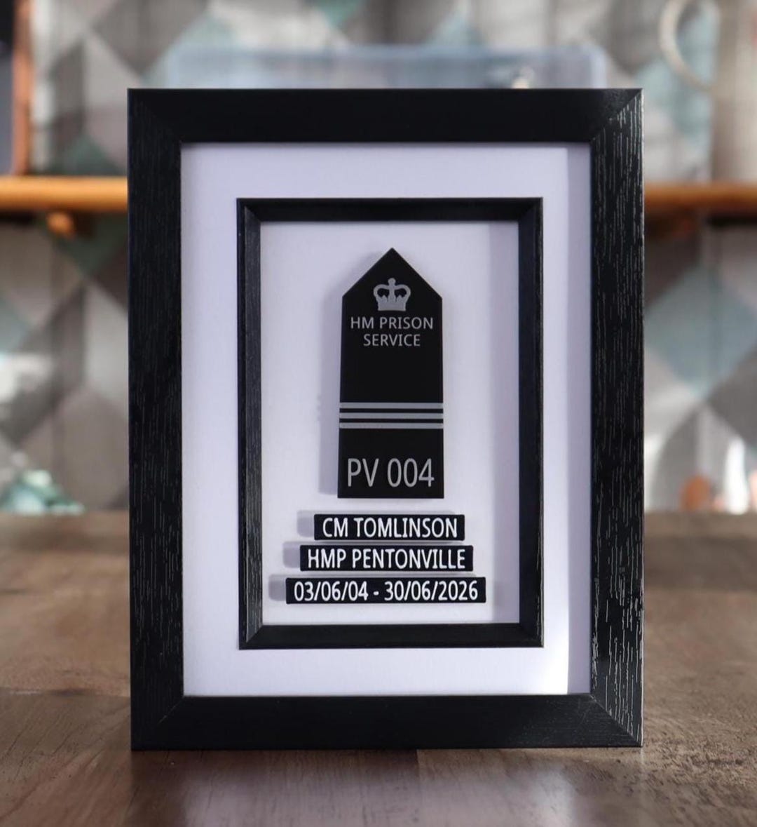 HM Prison Service Presentation Framed Gift | Prison Officer Career ...