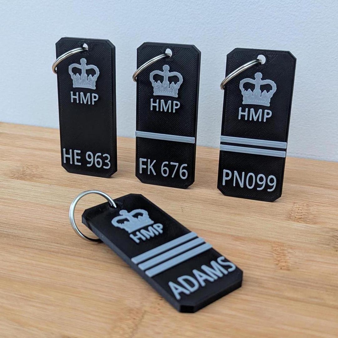Personalised Prison Officer Key Ring | Her Majesties Prison Bag Tally ...