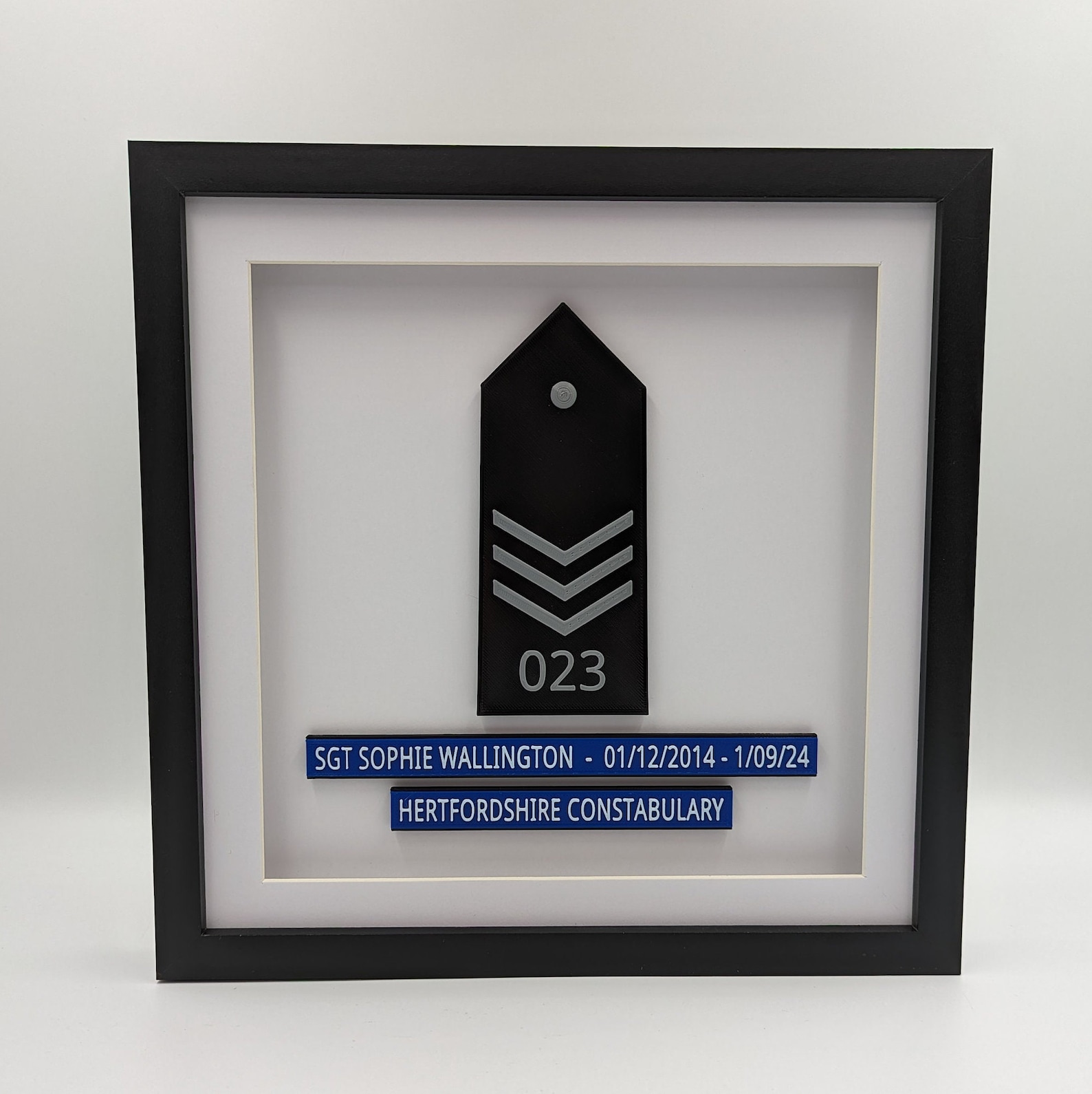 Police Presentation Framed Gift Box Frame/personalised for All ...