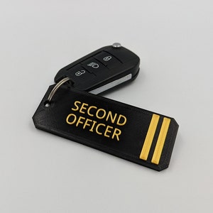 Personalised Pilot Keyring/luggage Tag / Captain - First Officer - 2nd ...