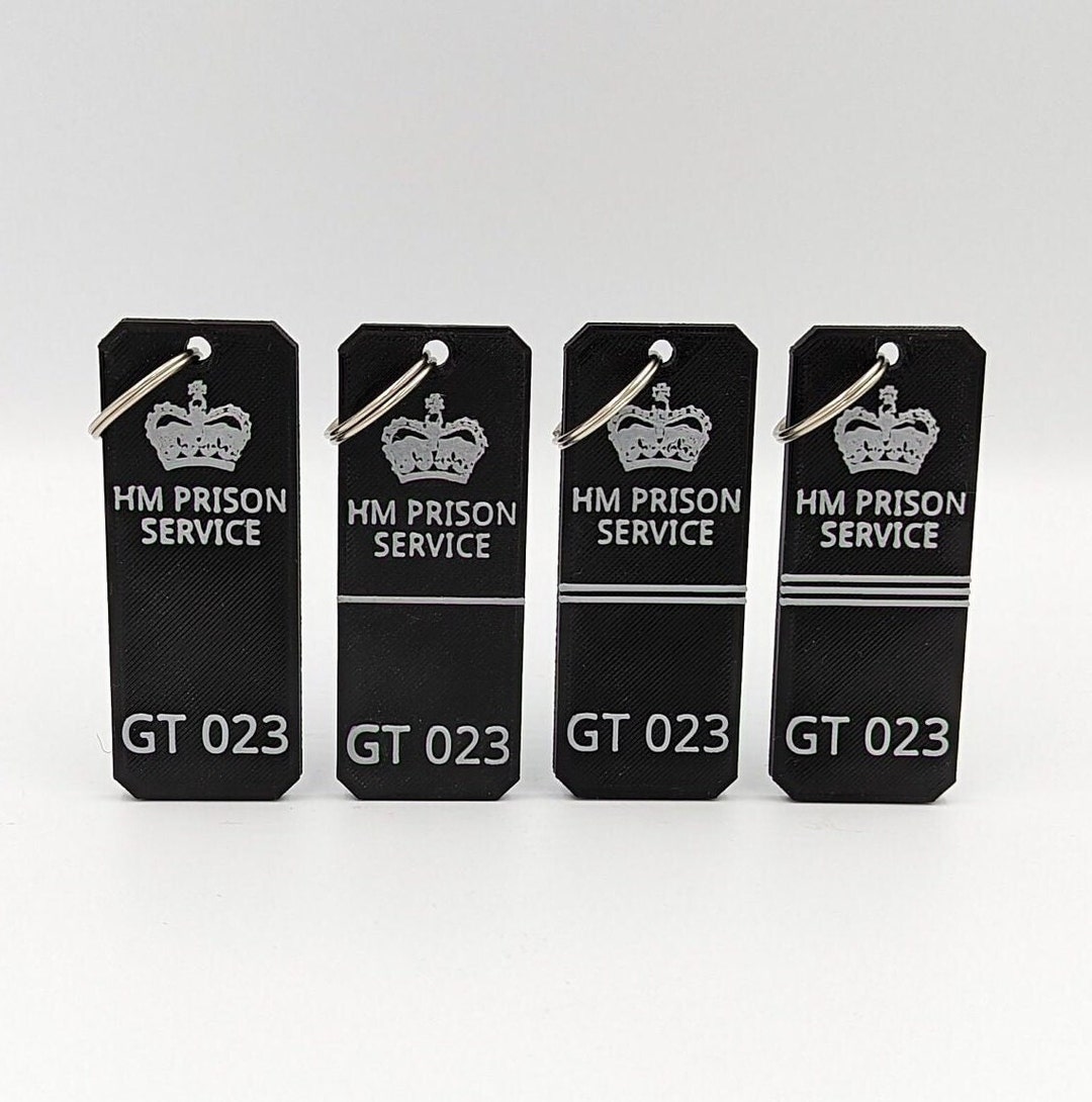 Personalised Prison Officer Key Ring Her Majesties Prison Bag Tally ...