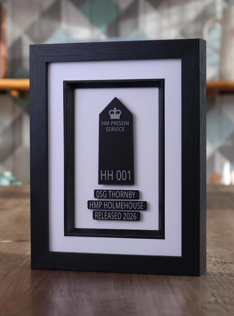 HM Prison Service Presentation Framed Gift | Prison Officer Career ...