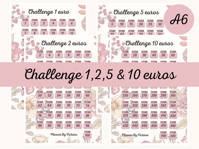 Enveloppes Bugdet Finance défi 1, 2, 5 et 10 euros, challenge financer ... Enveloppes Bugdet Finance défi 1, 2, 5 et 10 euros, challenge financer ...
