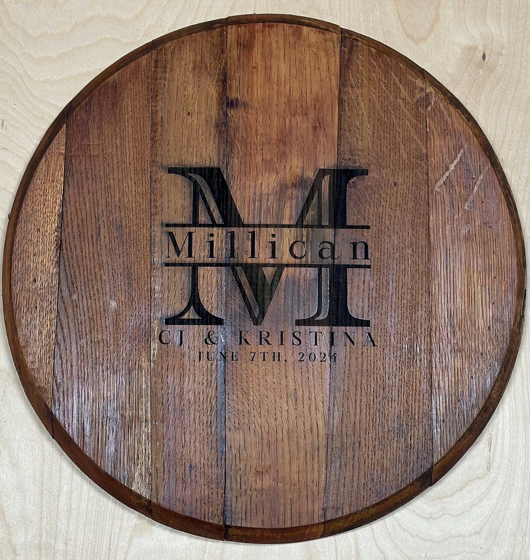 Engraved Whiskey Barrel Lid - Etsy