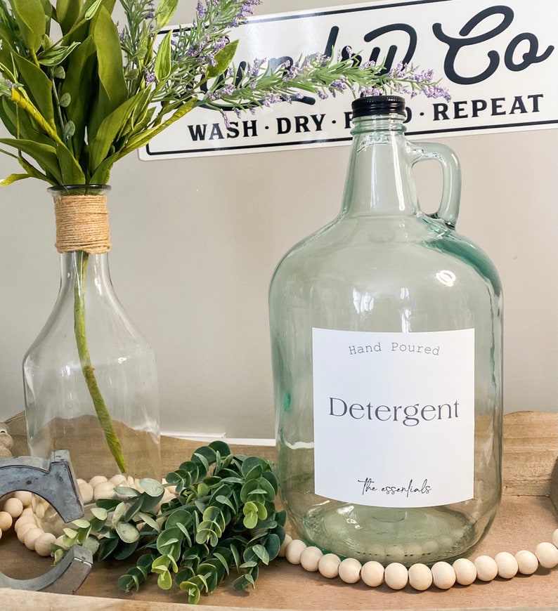 Laundry Glass Bottles Refillable Laundry Jugs With - Etsy
